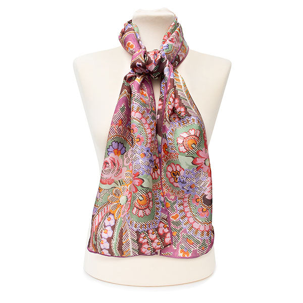 Bright Paisley Habotai Silk Scarf – Fox & Chave